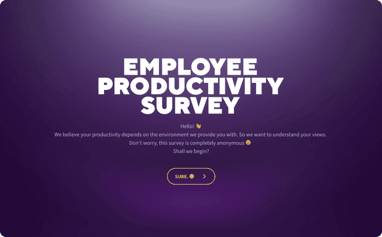 Employee Productivity Questionnaire Template | For Workplace Productivity
