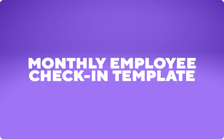 Monthly Employee Check-In Template | Maximize Employee Productivity