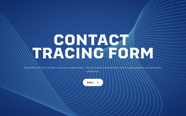 Contact Tracing Form Template | SurveySparrow