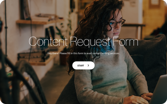 Content Request Form Template | For Website Content | SurveySparrow