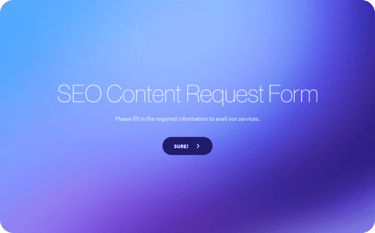 SEO Content Request Form Template | SurveySparrow