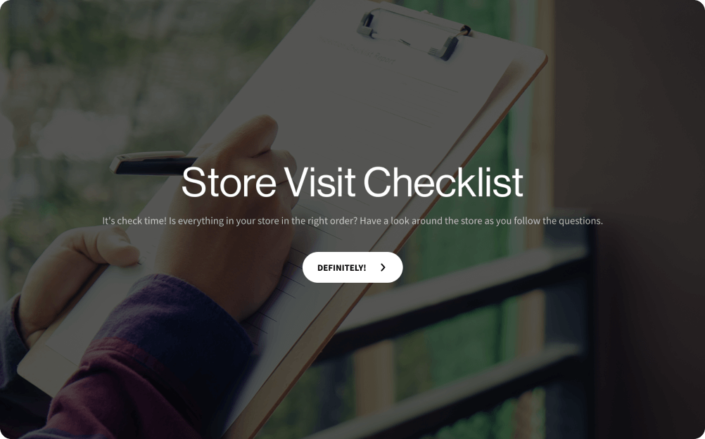 Retail Store Visit Checklist Template | For Daily Inspection