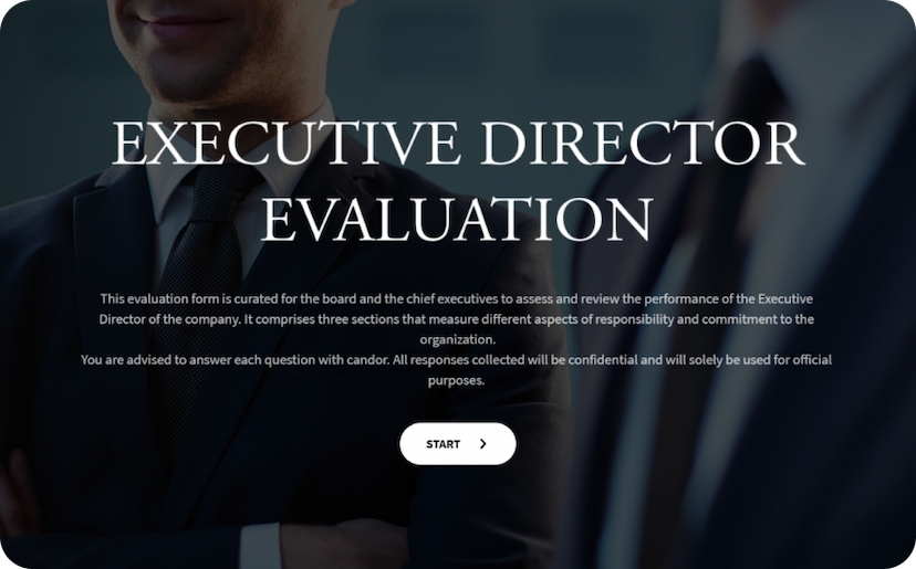 Executive Director Evaluation Form Template | SurveySparrow