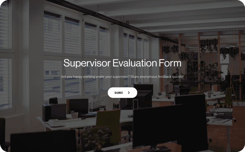 Sample Supervisor Evaluation Form Template | SurveySparrow