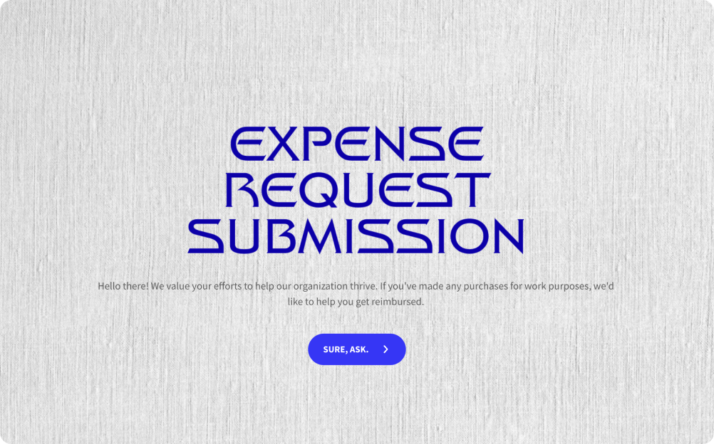 Free Expense Request Form Template | SurveySparrow