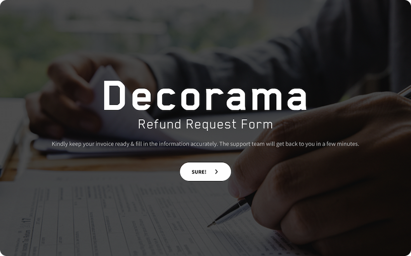 Refund Request Form Template | SurveySparrow