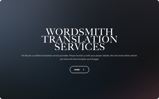 Translation Request Form Template | SurveySparrow