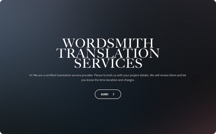 Translation Request Form Template | SurveySparrow