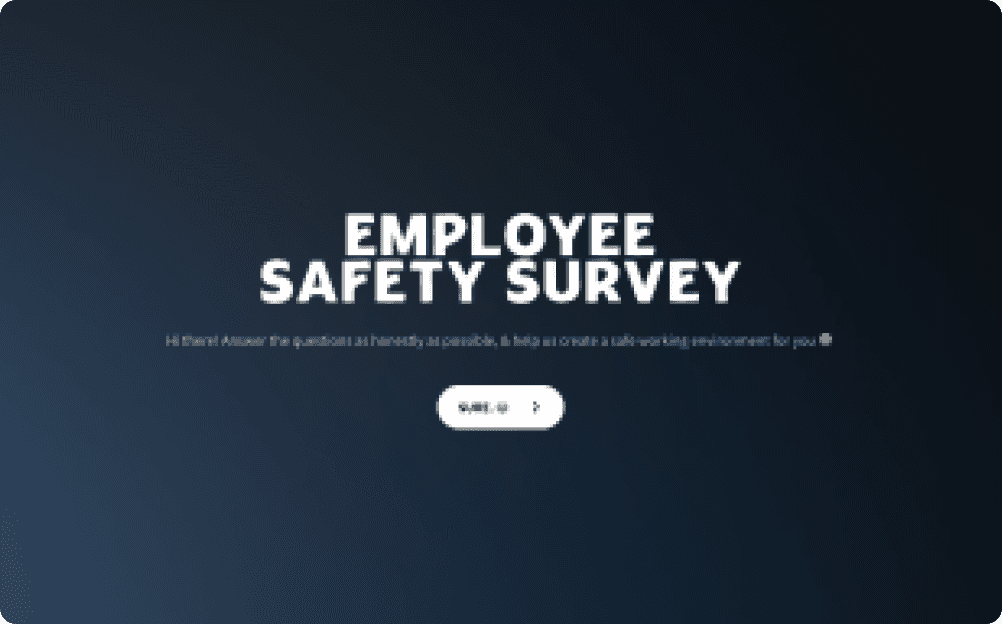 Employee Health and Safety Survey Template | SurveySparrow