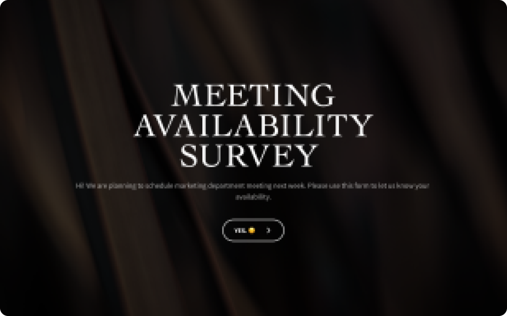 Meeting Availability Survey Template | Know Employee Availability for ...