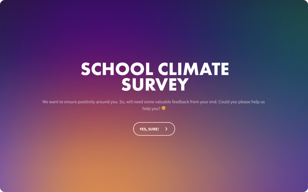Free School Climate Survey Template | For Students | SurveySparrow