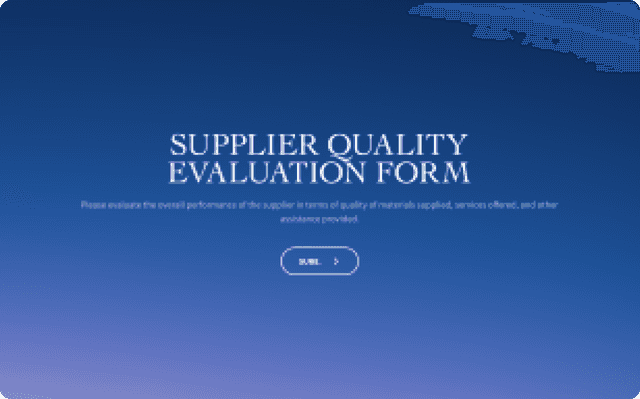 Supplier Quality Evaluation Form Template | Questionnaire to Assess ...