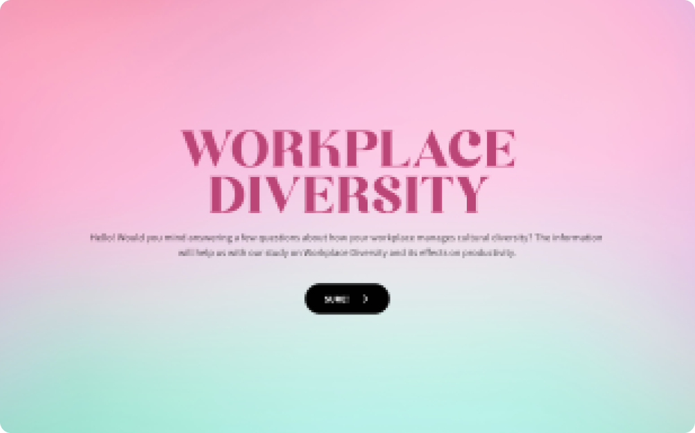 Workplace Diversity Questionnaire Template | SurveySparrow
