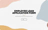 Free Employee Loan Application Form Template | Export PDF Forms