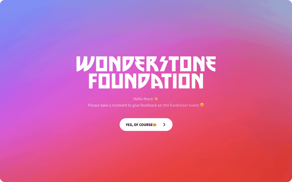 Fundraising Feedback Form Template | SurveySparrow