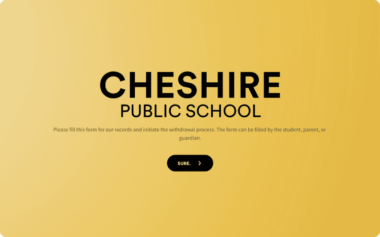 Free School Withdrawal Form Template | Collect Student Drop Out Details