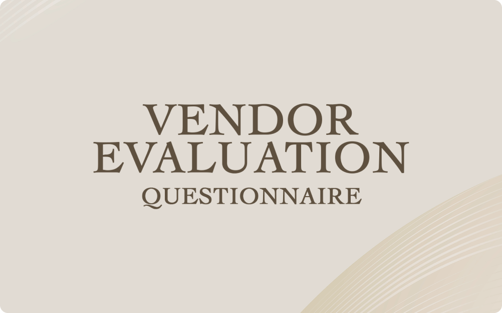 Free Vendor Evaluation Questionnaire Template | SurveySparrow