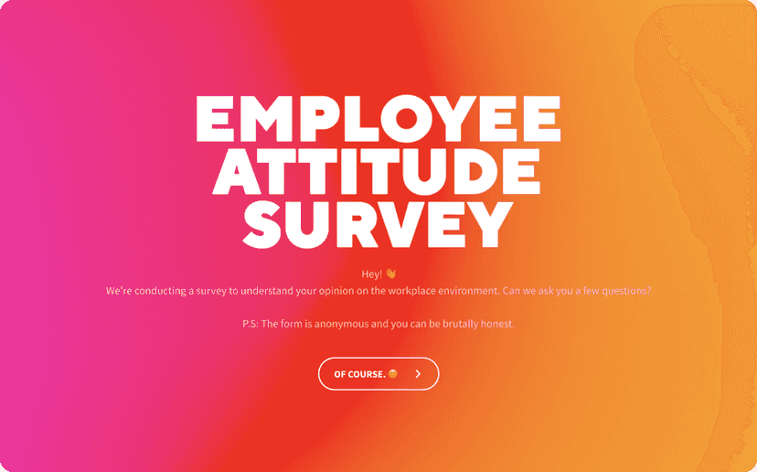 Employee Attitude Survey Template | SurveySparrow