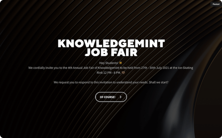 Free Job Fair Invitation Template | SurveySparrow