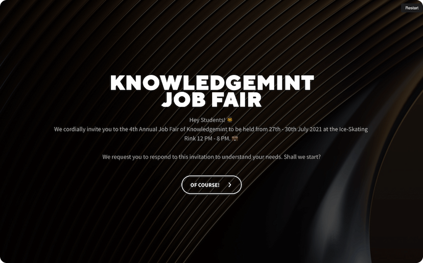 Free Job Fair Invitation Template | SurveySparrow