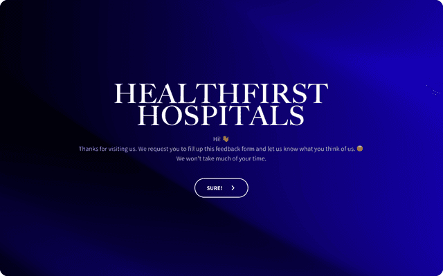 Hospital Feedback Form Template | SurveySparrow
