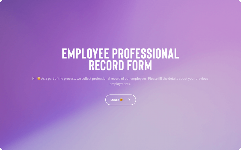 Free Employment Record Form Template | Streamline Employee Records