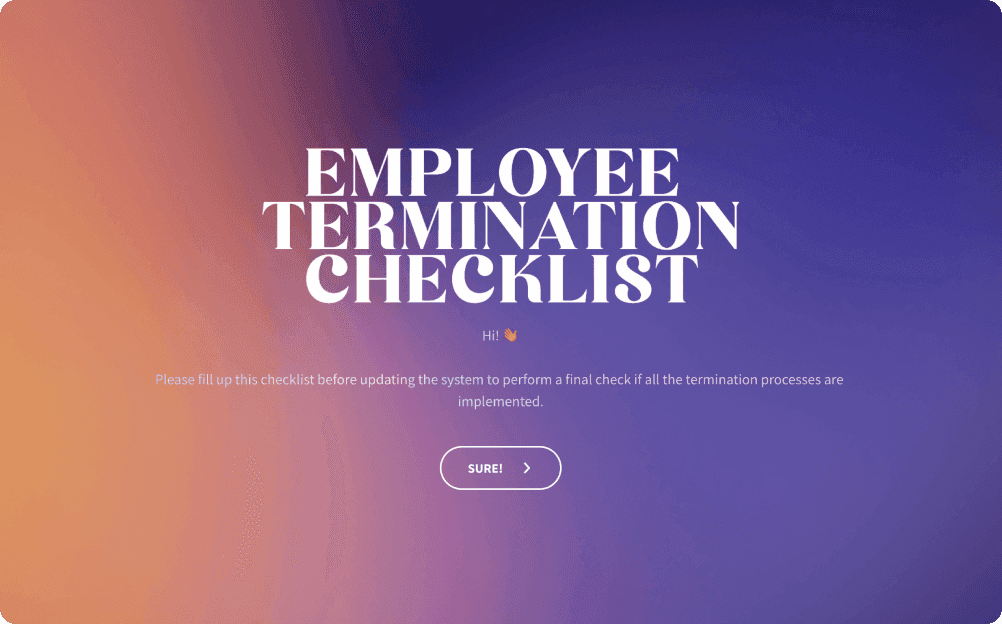 Employee Termination Checklist Template | For Employee Leaving