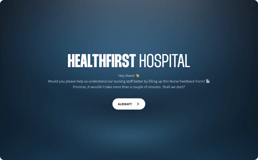 Nurse Feedback Form Template | For Hospitals and Clinics | SurveySparrow