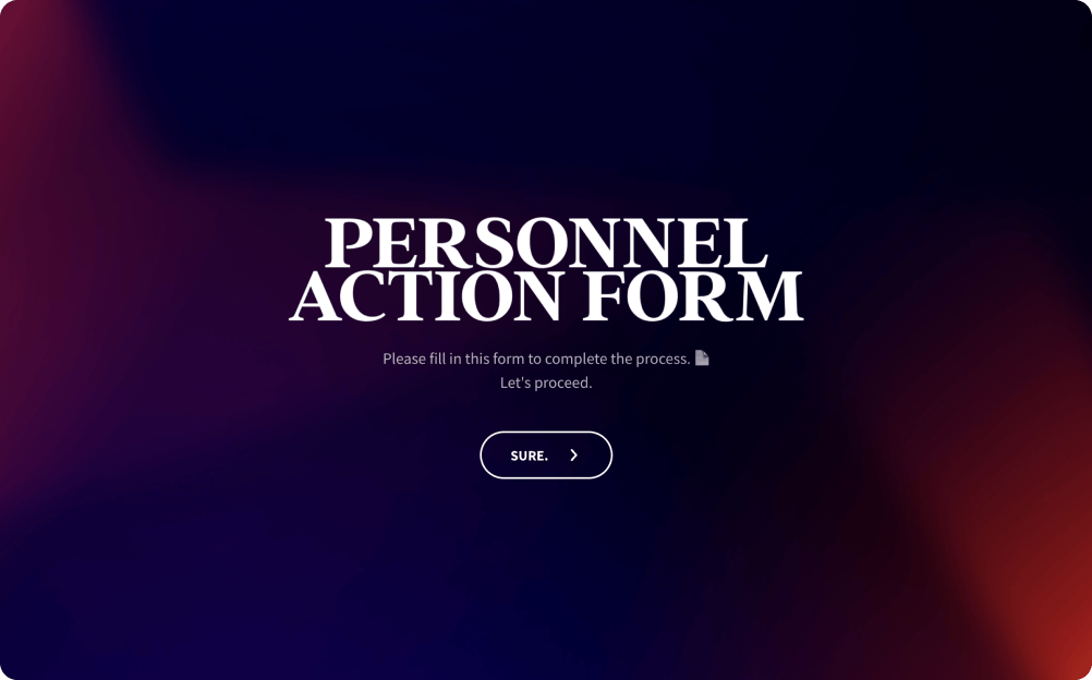 Free Personnel Action Form Template | Record Employee Actions | Generic