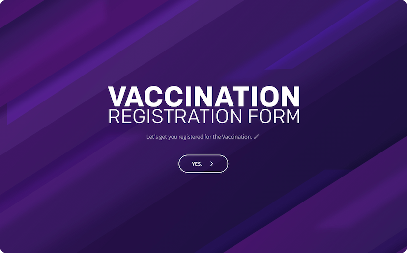 Vaccination Registration Form Template | COVID - 19 | SurveySparrow