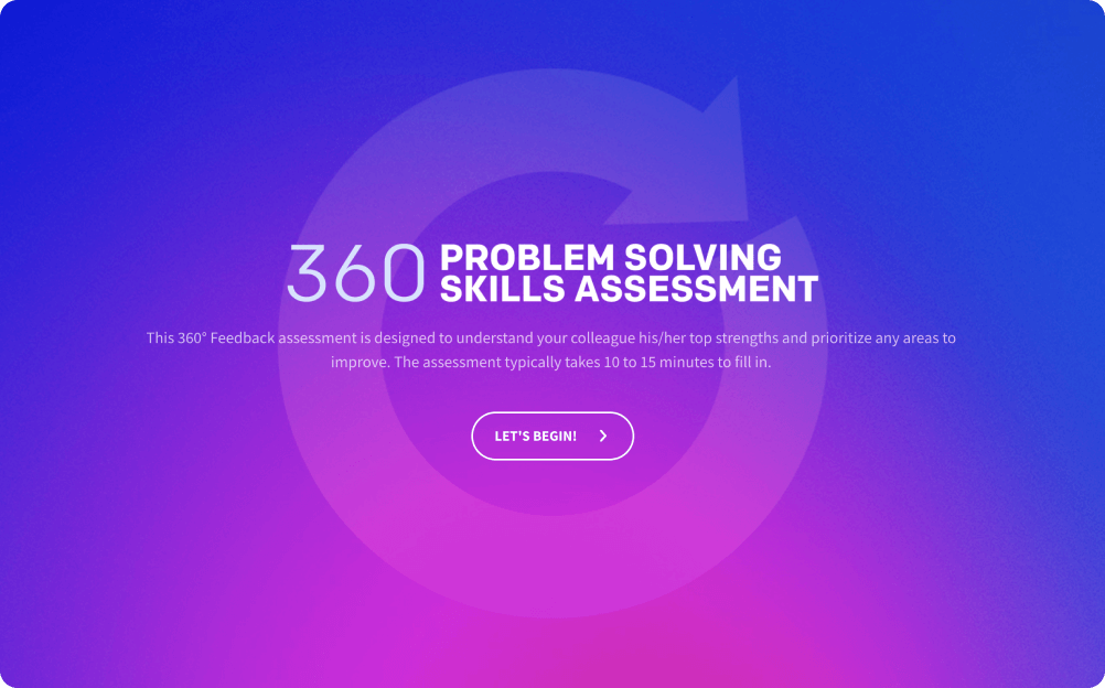 360 Problem Solving Competency Assessment | SurveySparrow