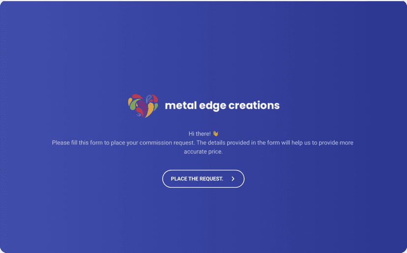 Art Commission Request Form Template | SurveySparrow