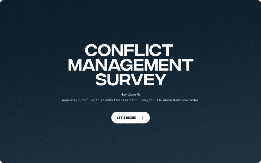 Conflict Management Survey Template | SurveySparrow