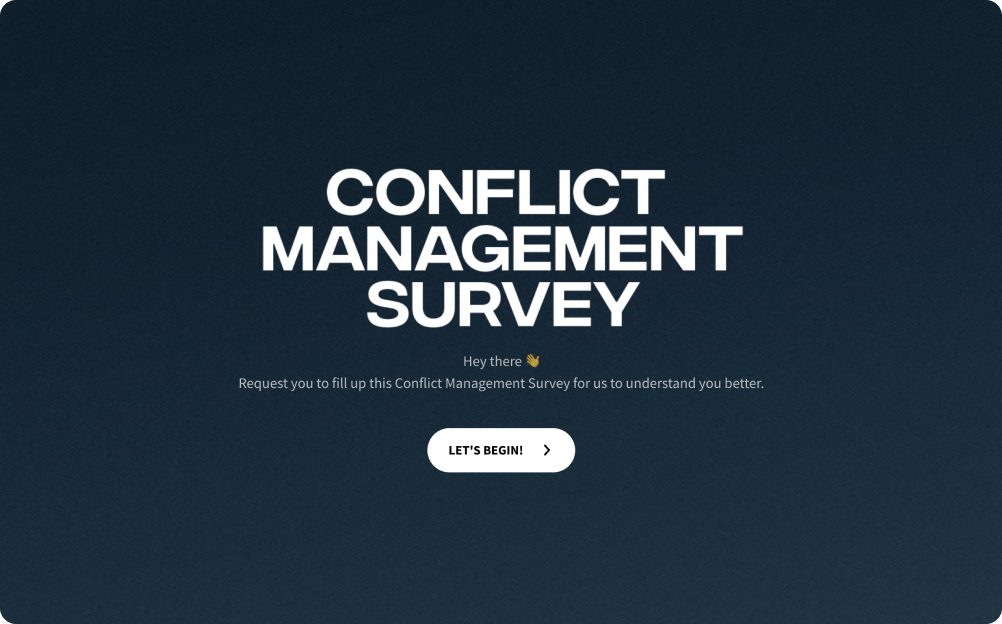 Conflict Management Survey Template | SurveySparrow
