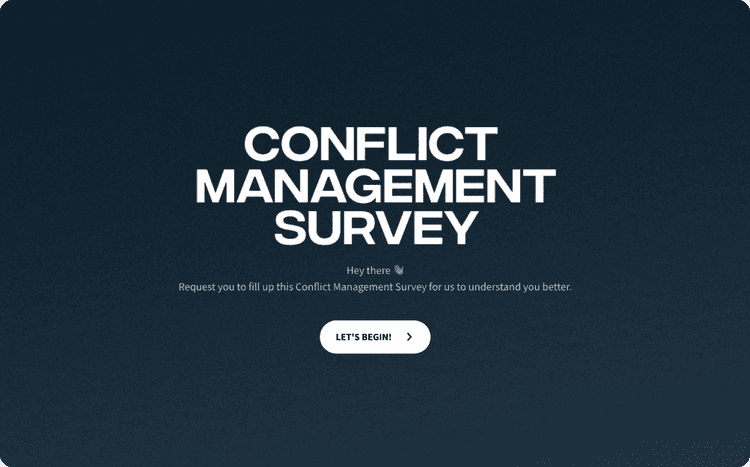 Conflict Management Survey Template | SurveySparrow