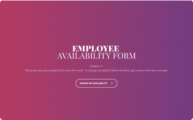 Free Printable Employee Availability Form Template | Know Work Availability