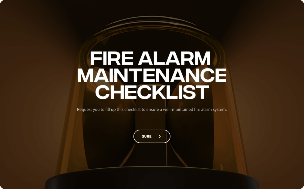 Fire Alarm System Maintenance Checklist | SurveySparrow