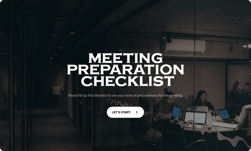 Meeting Preparation Checklist Template | Checklist for Effective Meetings