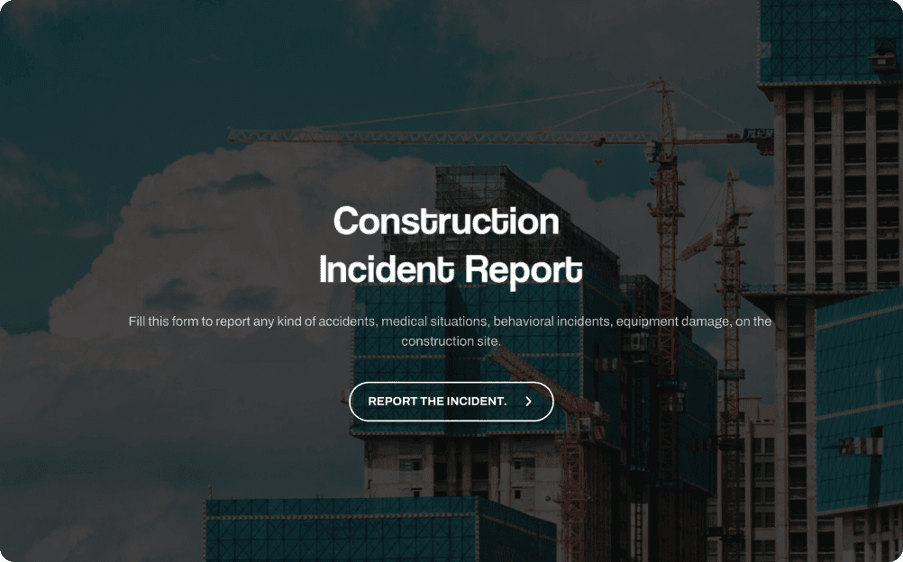 Construction Incident Report Form Template | To Report Jobsite Accidents