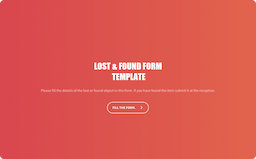 Lost and Found Form Template | For Workplace | SurveySparrow