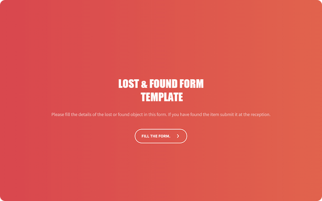 Lost and Found Form Template | For Workplace | SurveySparrow