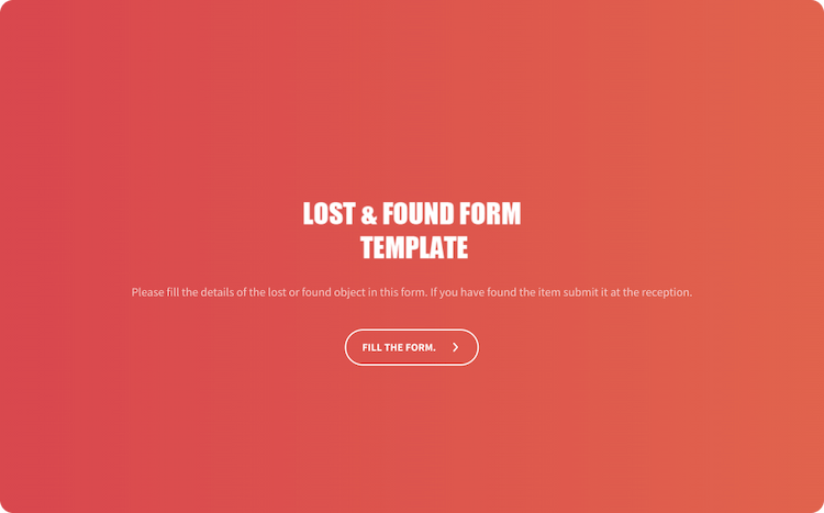 Lost and Found Form Template | For Workplace | SurveySparrow