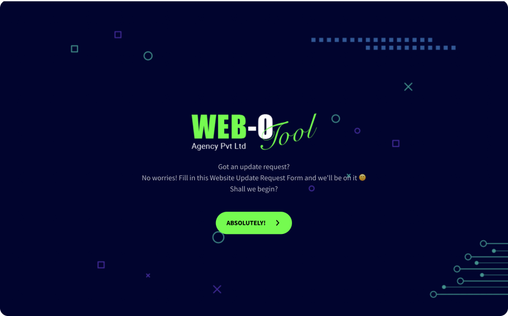 Website Update Request Form Template | SurveySparrow