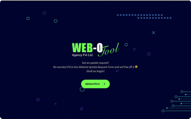 Website Update Request Form Template | SurveySparrow