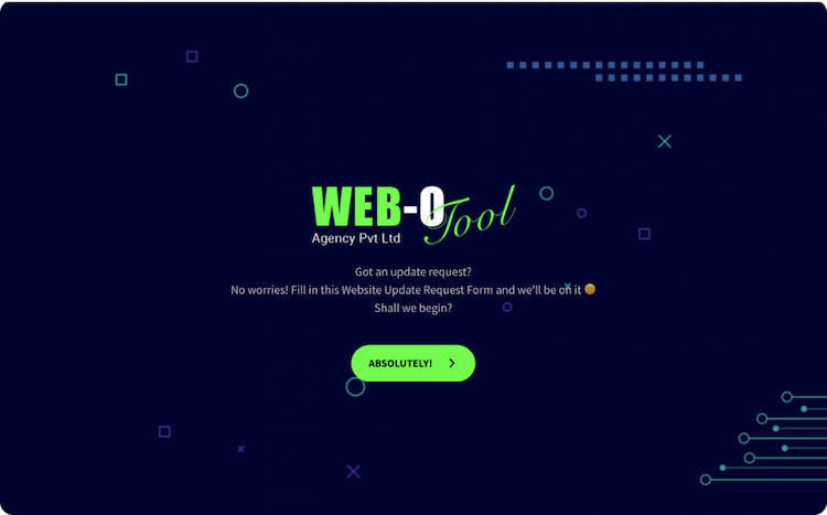 Website Update Request Form Template | SurveySparrow