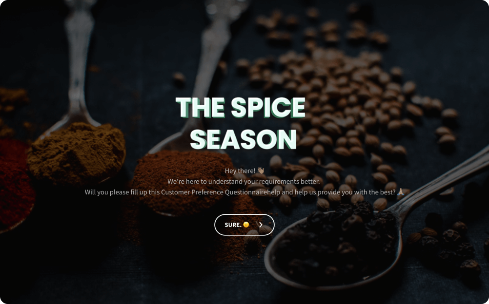 Customer Preference Questionnaire Template | SurveySparrow