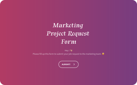 Free Marketing Project Request Form Template | SurveySparrow