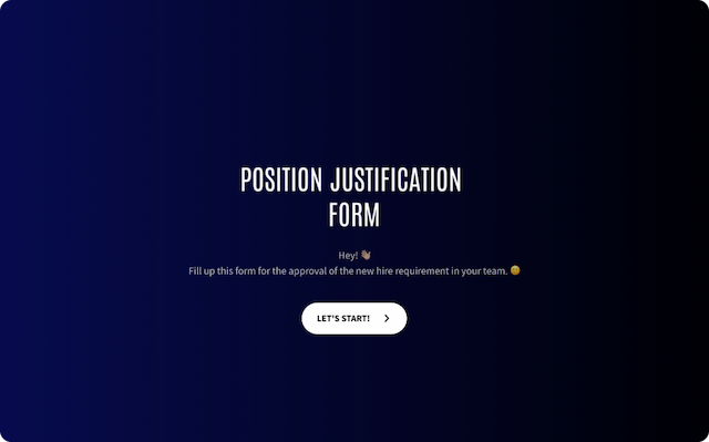 Position Justification Form Template | SurveySparrow