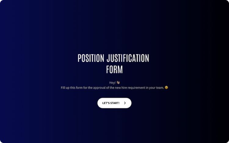 Position Justification Form Template | SurveySparrow