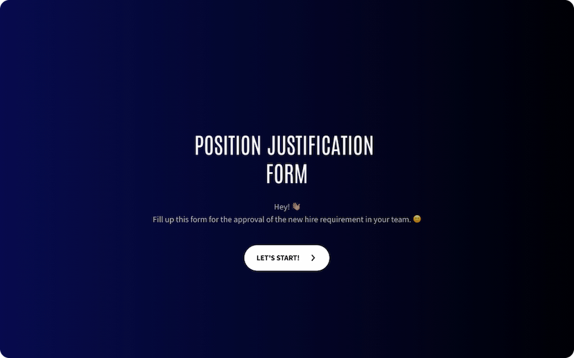 Position Justification Form Template | SurveySparrow